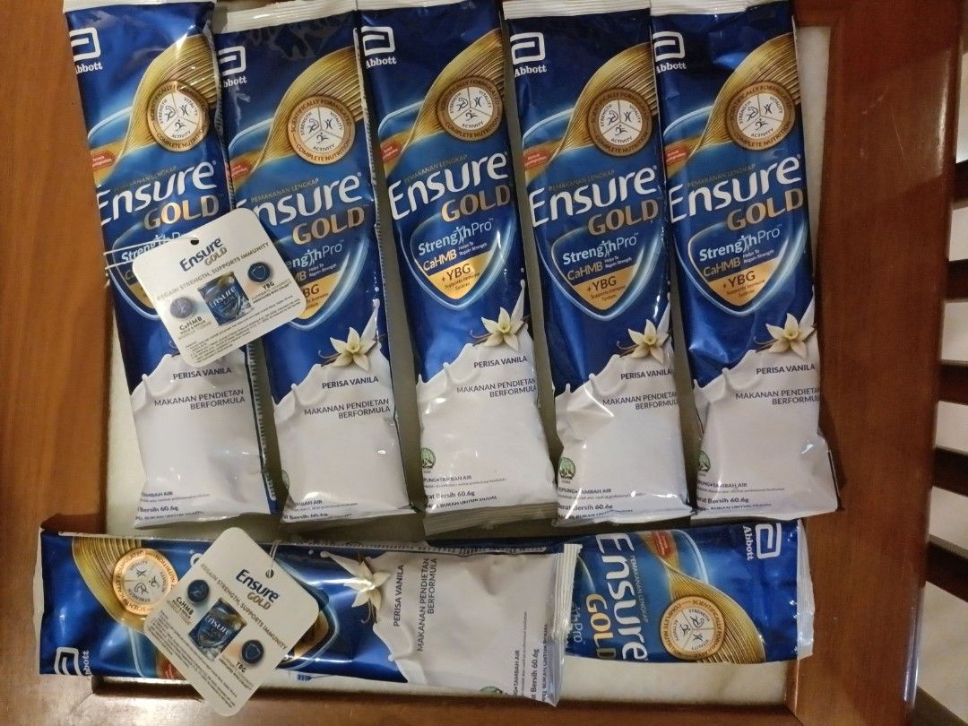 Ensure Gold Vanilla Sachet 7x60.6g, Food & Drinks, Beverages on Carousell