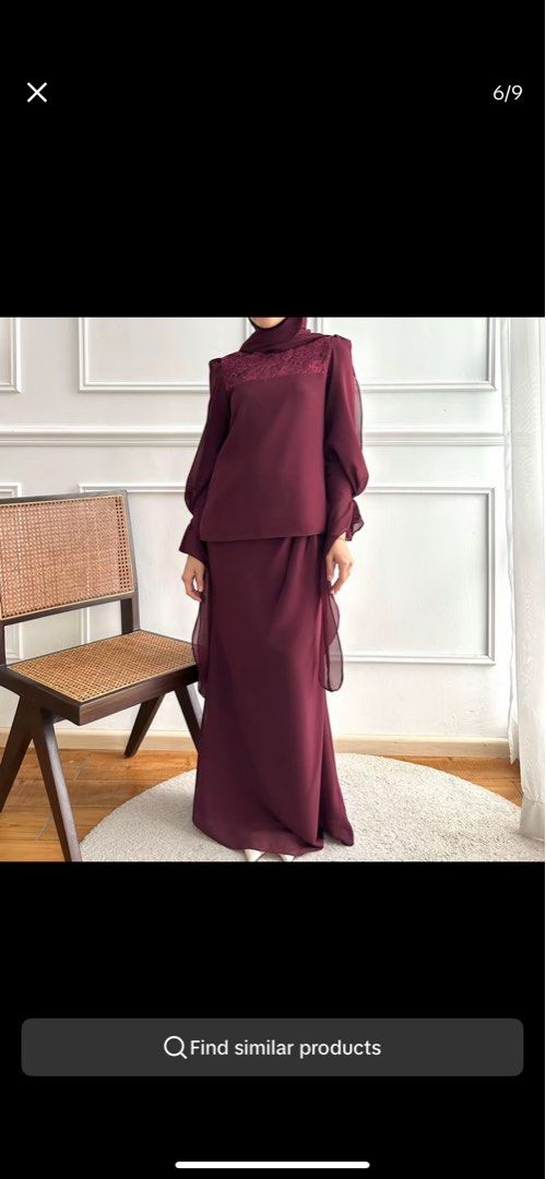 Estella Baju Kurung Chiffon with full lining (new baju raya 2025 ...