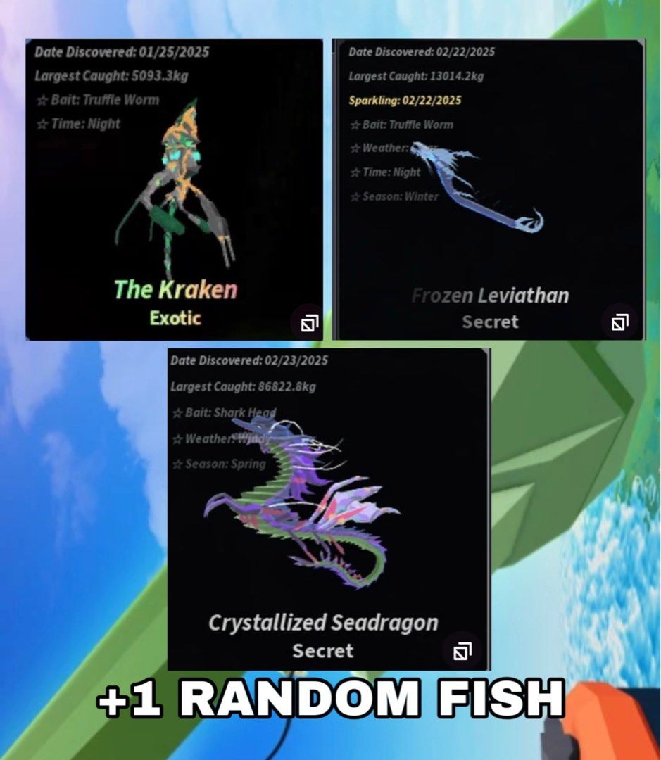FISCH COMBO (+1 RANDOM FISH), Video Gaming, Gaming Accessories, In-Game ...
