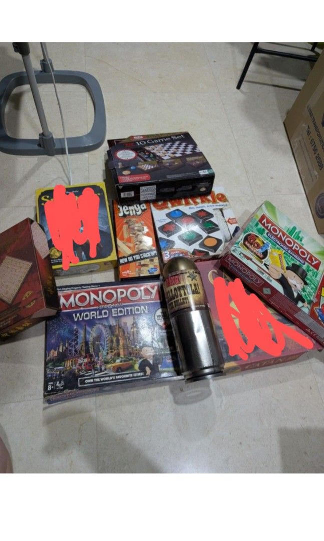 Games board game bundle monopoly qwirkle bang Jenga chess 10 game set ...
