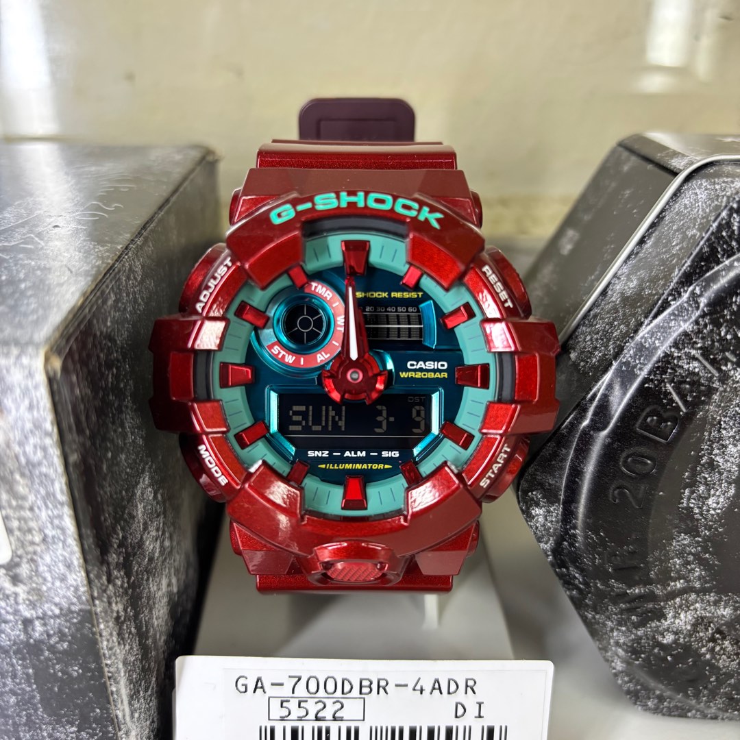 GShock GA700 DBR Maroon Red Geeen Dragon Limited G-Shock, Men's Fashion ...