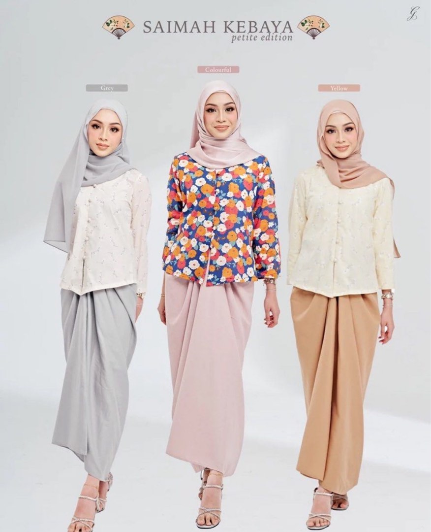GUZEL KL Saimah Kebaya in Yellow, Women's Fashion, Muslimah Fashion, Baju Kurung & sets on Carousell