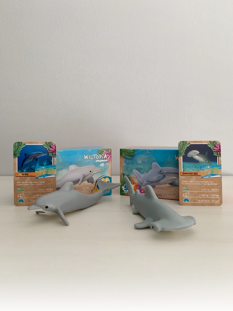 Happy Meal x Wiltopia Playmobil - Hammerhead Shark & Dolphin, Hobbies ...