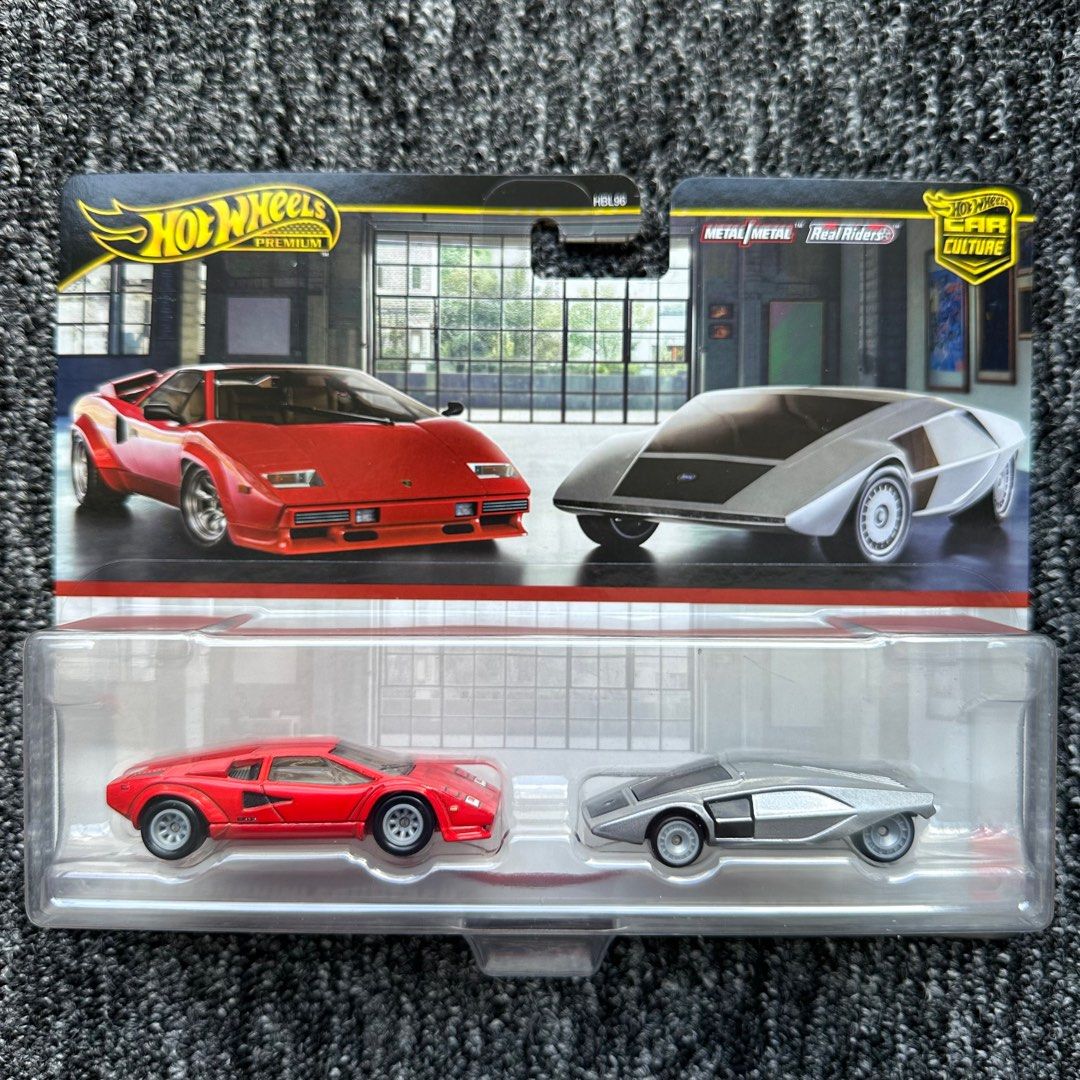 HOT WHEELS Premium Car Culture Twin Pack 2025 Mix 2 Lamborghini Countach LP5000 QV Lancia ...