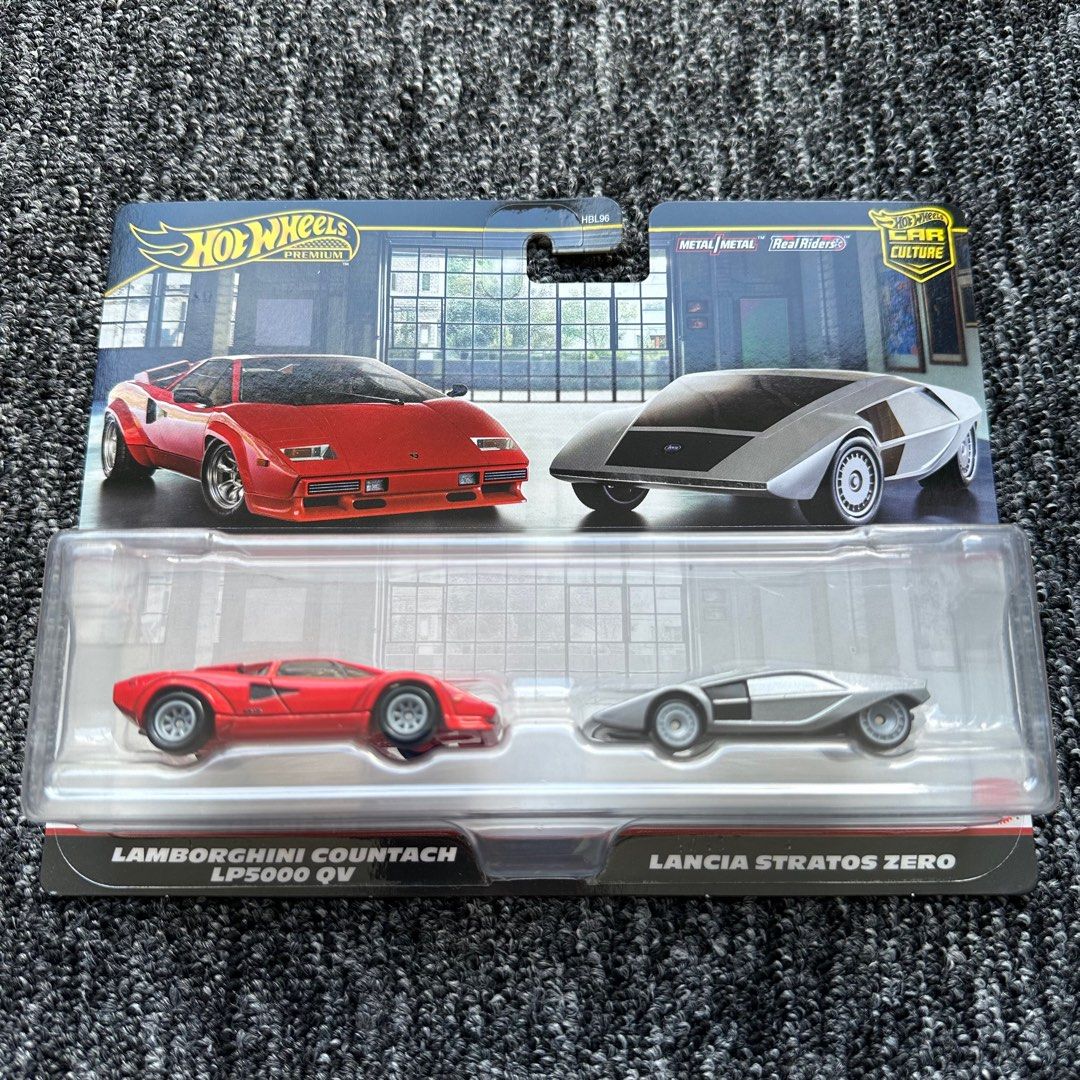 HOT WHEELS Premium Car Culture Twin Pack 2025 Mix 2 Lamborghini Countach LP5000 QV Lancia ...
