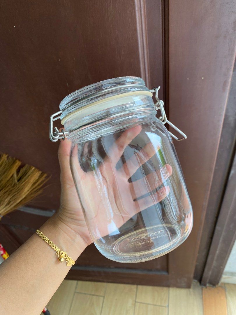IKEA KORKEN JAR WITH LID - 1L, Furniture & Home Living, Home ...