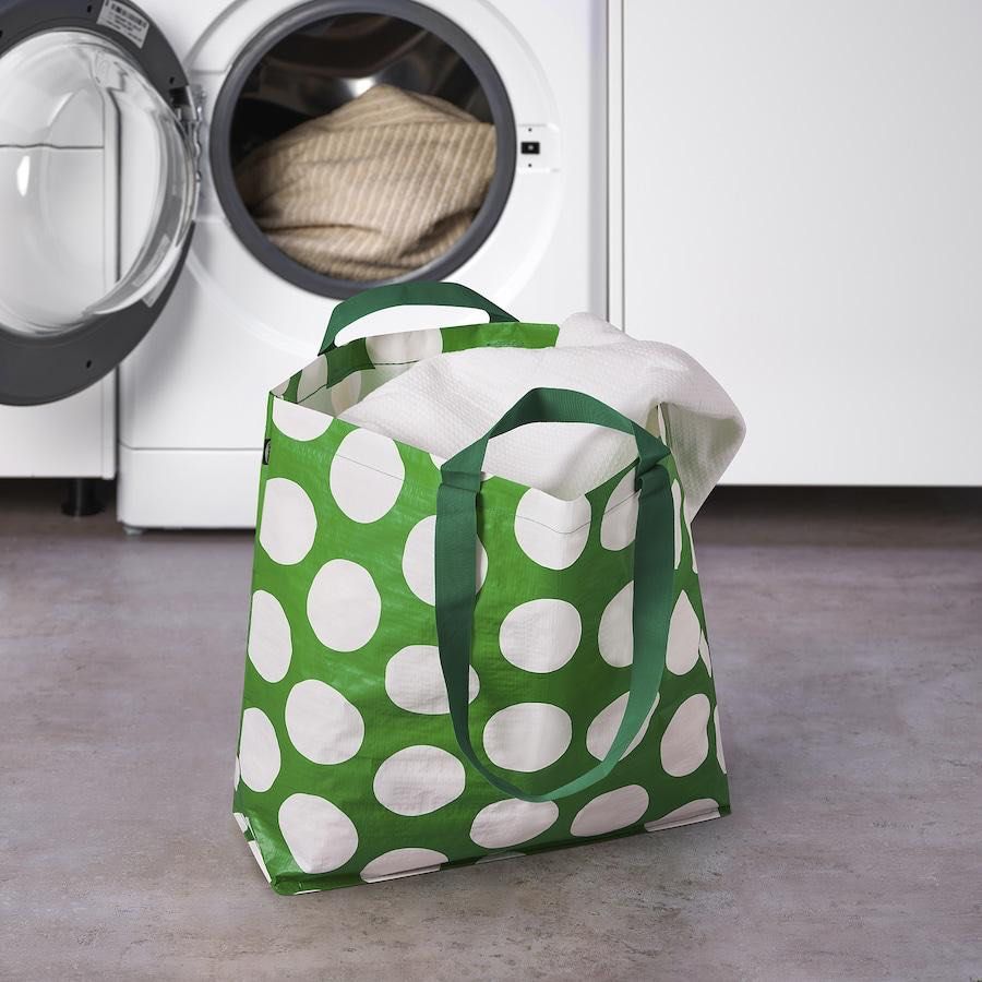 IKEA sackkarra bag Medium green polkadot LIMITED EDITION, Women's ...