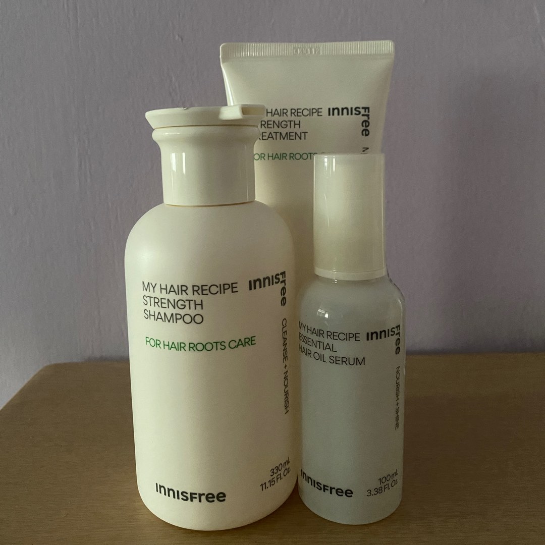 Innisfree My Hair Recipe Set (Strength Shampoo, Strength Treetnent and ...