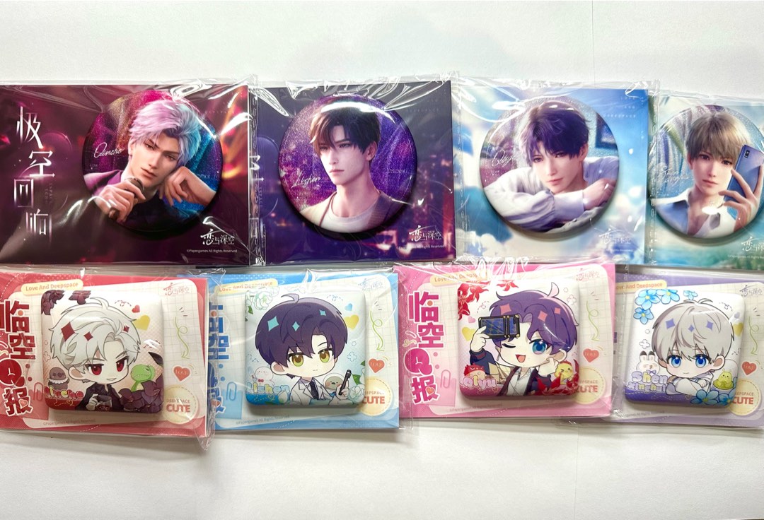 Instock official love and deepspace badges - Sylus Zayne Rafayel Xavier ...