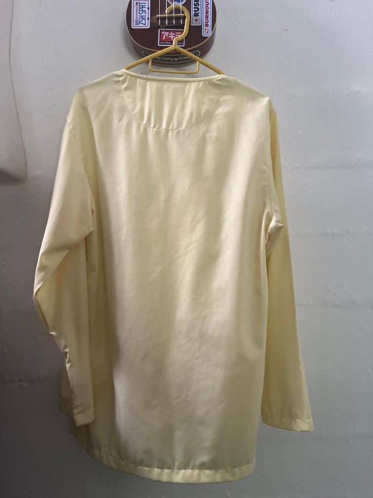 Jakel Baju Melayu Kuning, Men's Fashion, Muslim Wear, Baju Melayu on ...