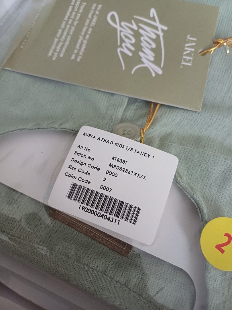 Jakel kids Kurta Saiz 2 sage green with box and tag, Men's Fashion ...