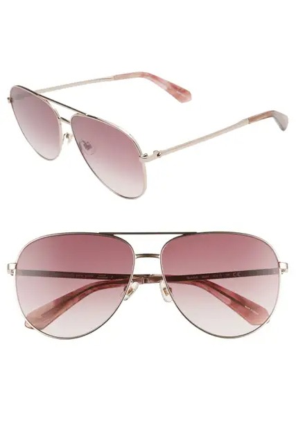 Kate Spade New York Isla 61mm Aviator Sunglasses, Women's Fashion ...