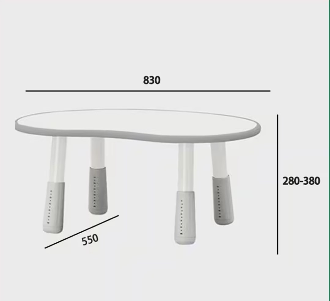 Korean ILOOM Peanut Table - Grey, Babies & Kids, Baby Nursery & Kids ...