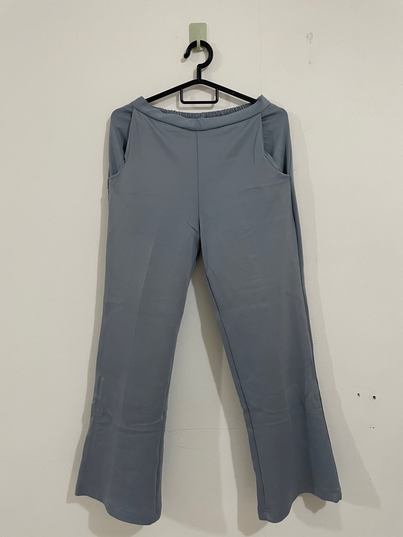 Light blue pallazo, Women's Fashion, Bottoms, Other Bottoms on Carousell