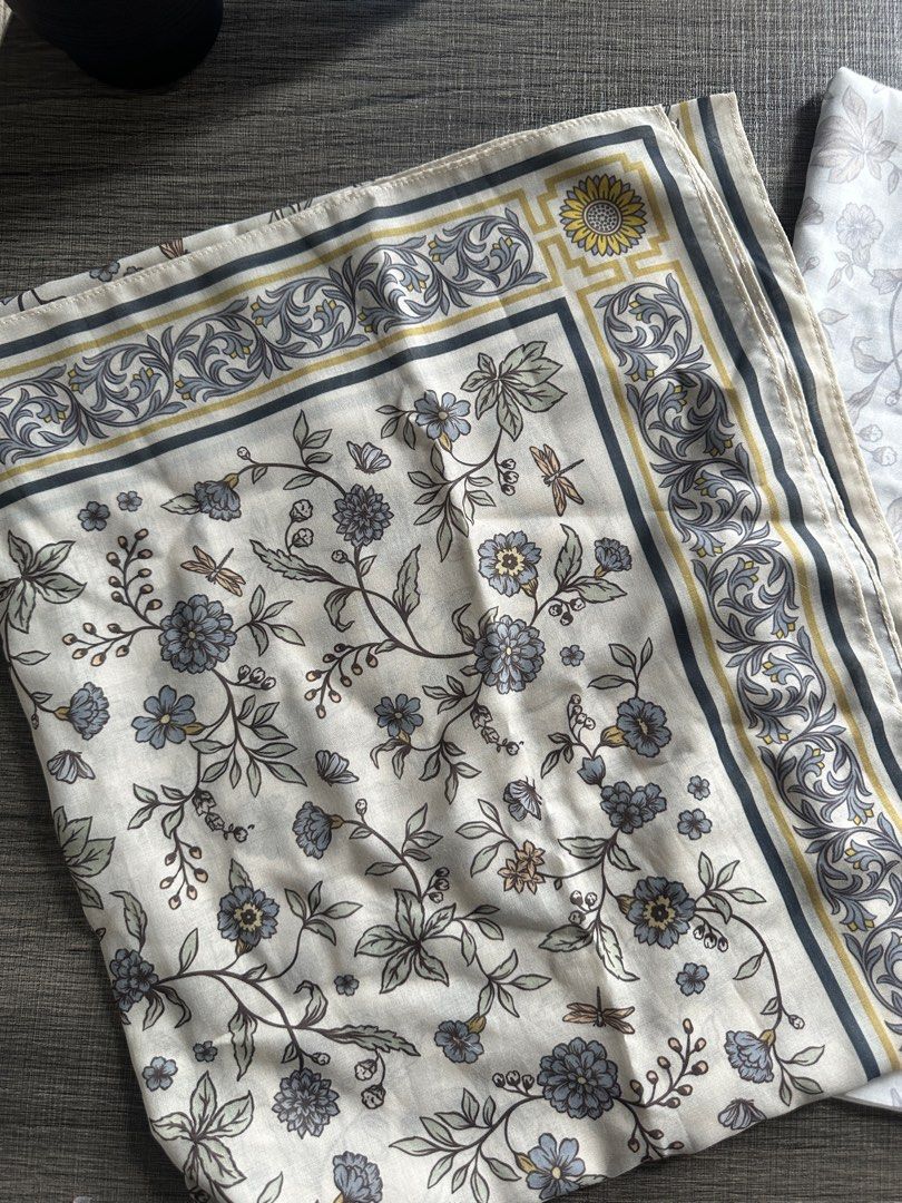 Lima Segi Printed Cotton Voile Shawl - Bunga Series, Women's Fashion ...