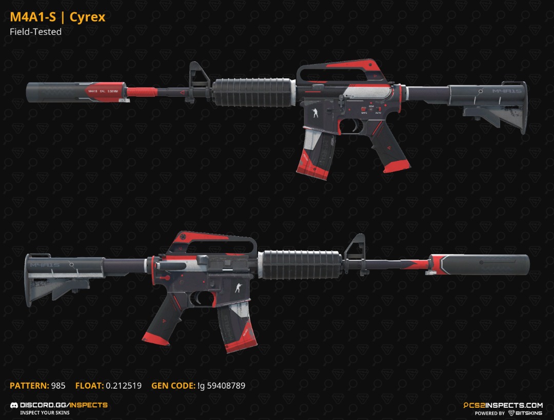 M4A1-S | Cyrex FT | CS2 CSGO AK 47 AWP M4A1 S M4A4, Video Gaming, Gaming Accessories, In-Game ...