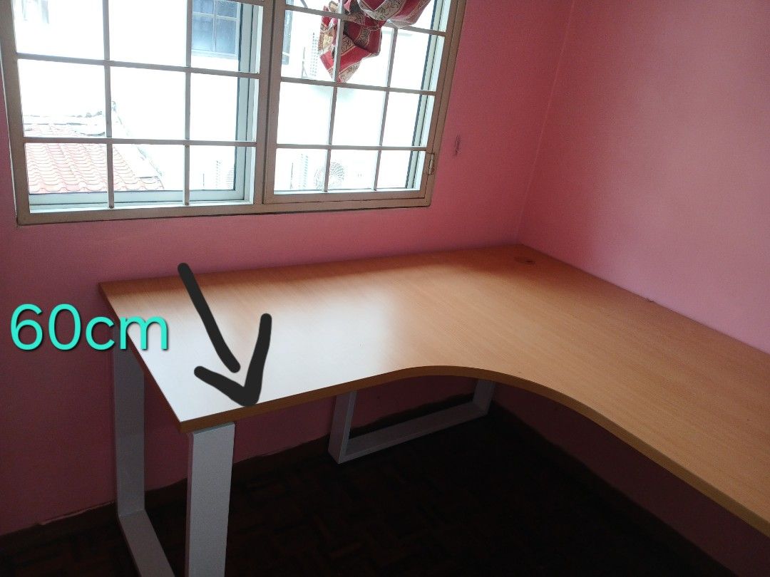 Meja Table Desk L Shape, Furniture & Home Living, Furniture, Tables ...