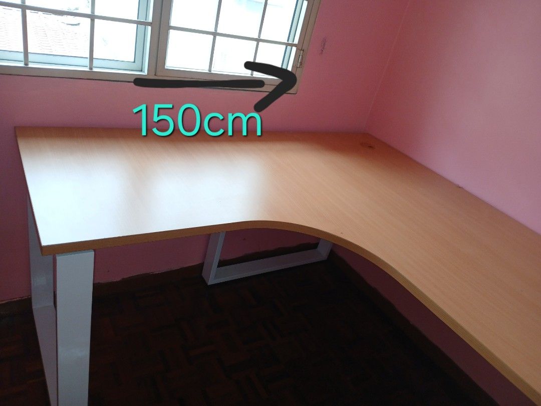 Meja Table Desk L Shape, Furniture & Home Living, Furniture, Tables ...