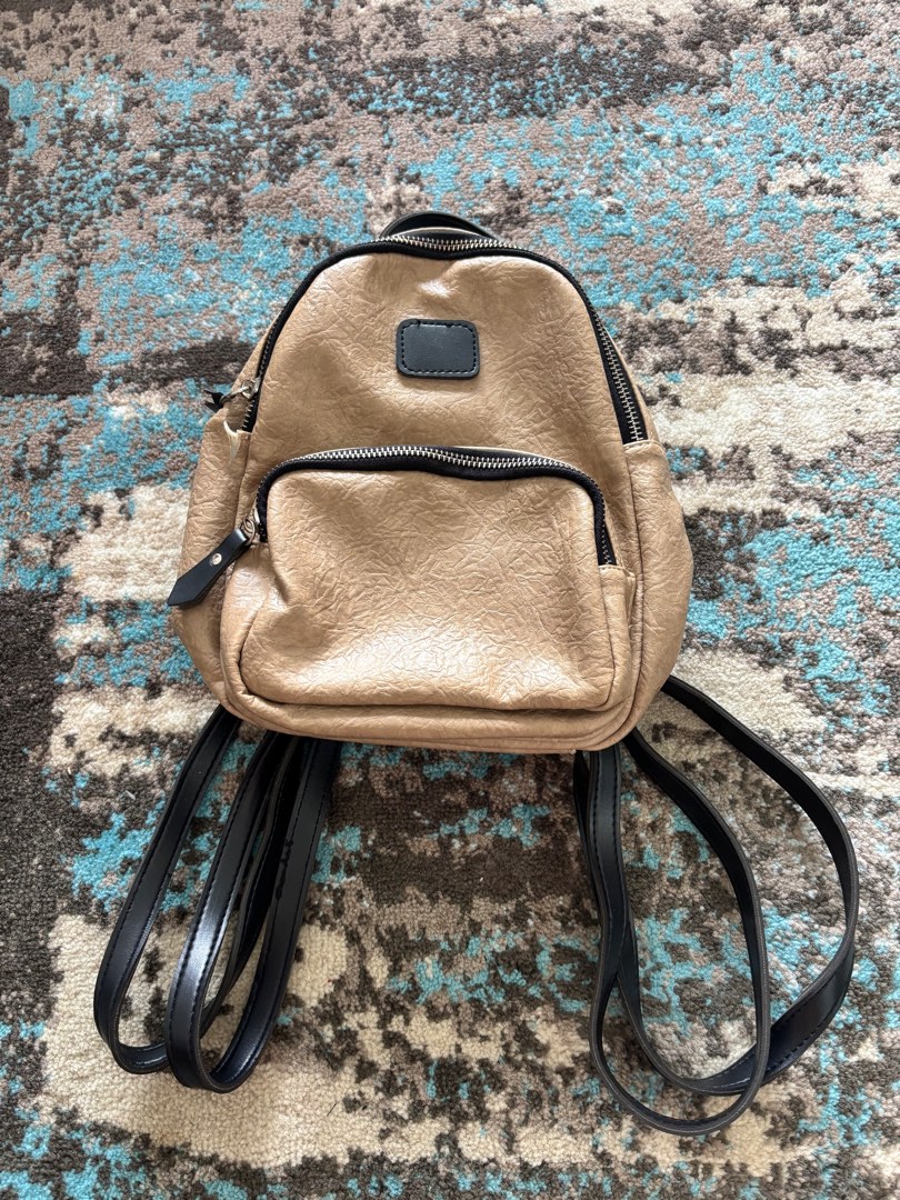 Mini backpack brown leather, Women's Fashion, Bags & Wallets, Backpacks ...