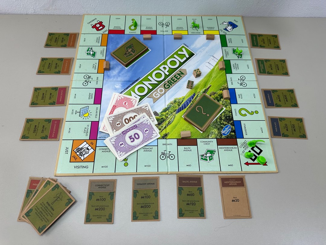 Monopoly go green games, Hobbies & Toys, Toys & Games on Carousell