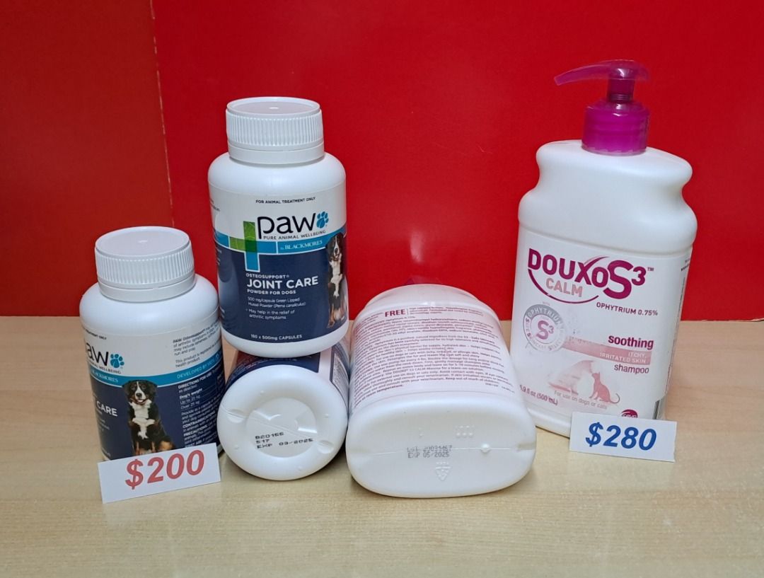 Paw joint care 關節丸 及DouxoS3 calm 500ml 加大裝沖涼液, 寵物用品, 寵物健康與美容 - Carousell