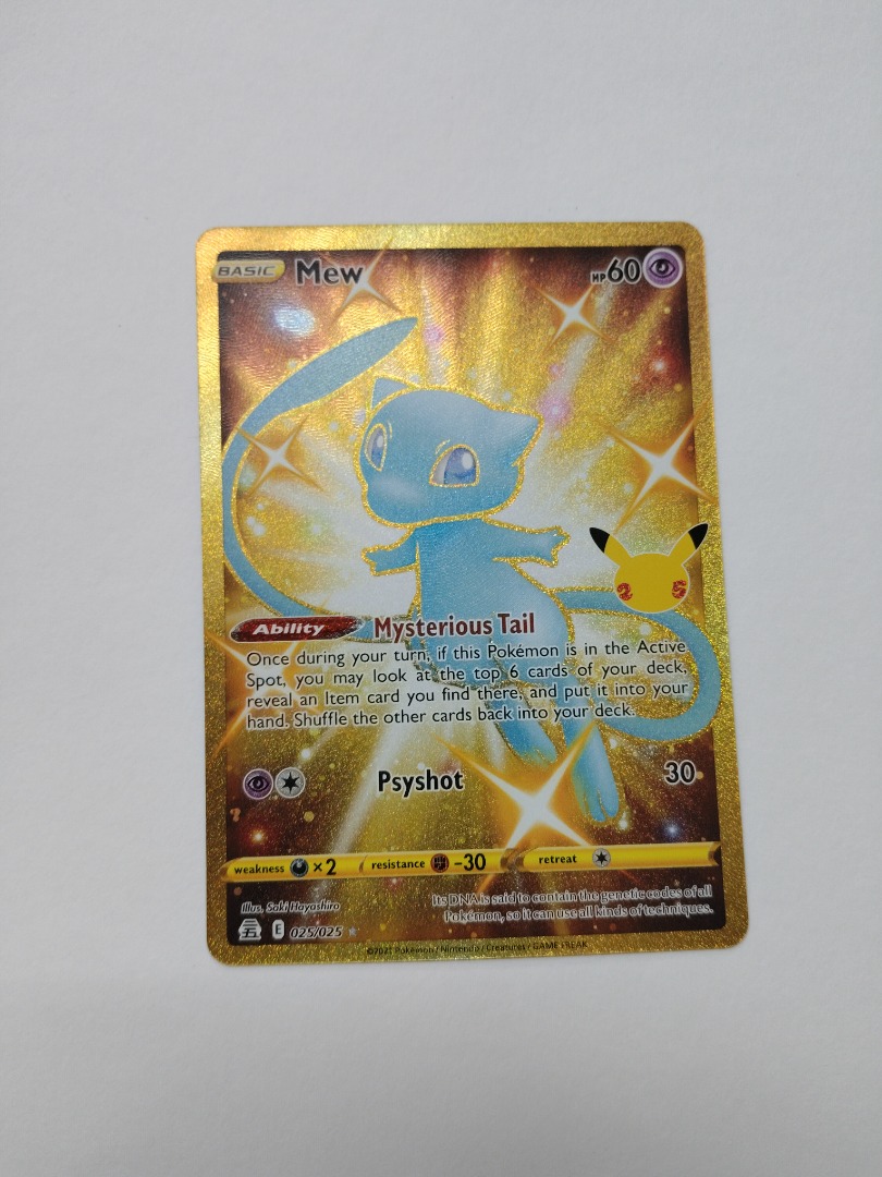 Pokemon GOLD MEW 25th Celebration, Hobbies & Toys, Toys & Games on ...