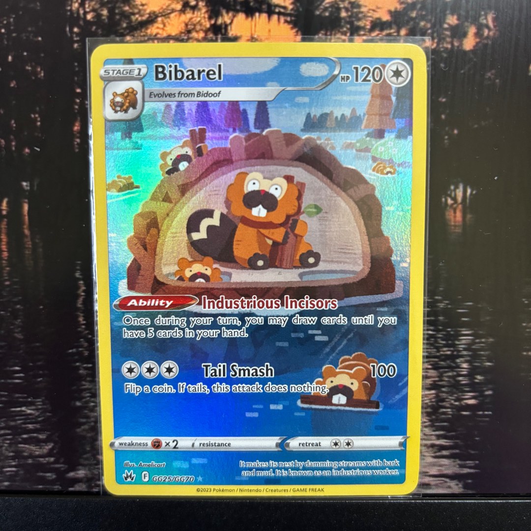 Pokemon TCG Bibarel | Crown Zenith, Hobbies & Toys, Toys & Games on ...