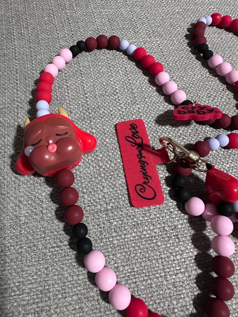 Popmart crybaby-Lanyard Crying for love, Hobbies & Toys, Toys & Games ...