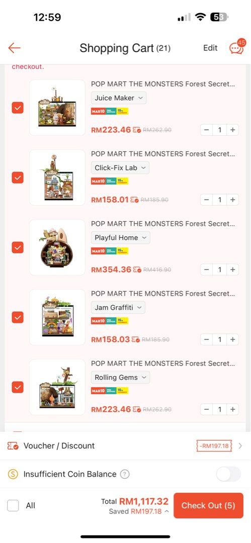 Popmart Forest Secret Base Series Block with free gift, Hobbies & Toys ...