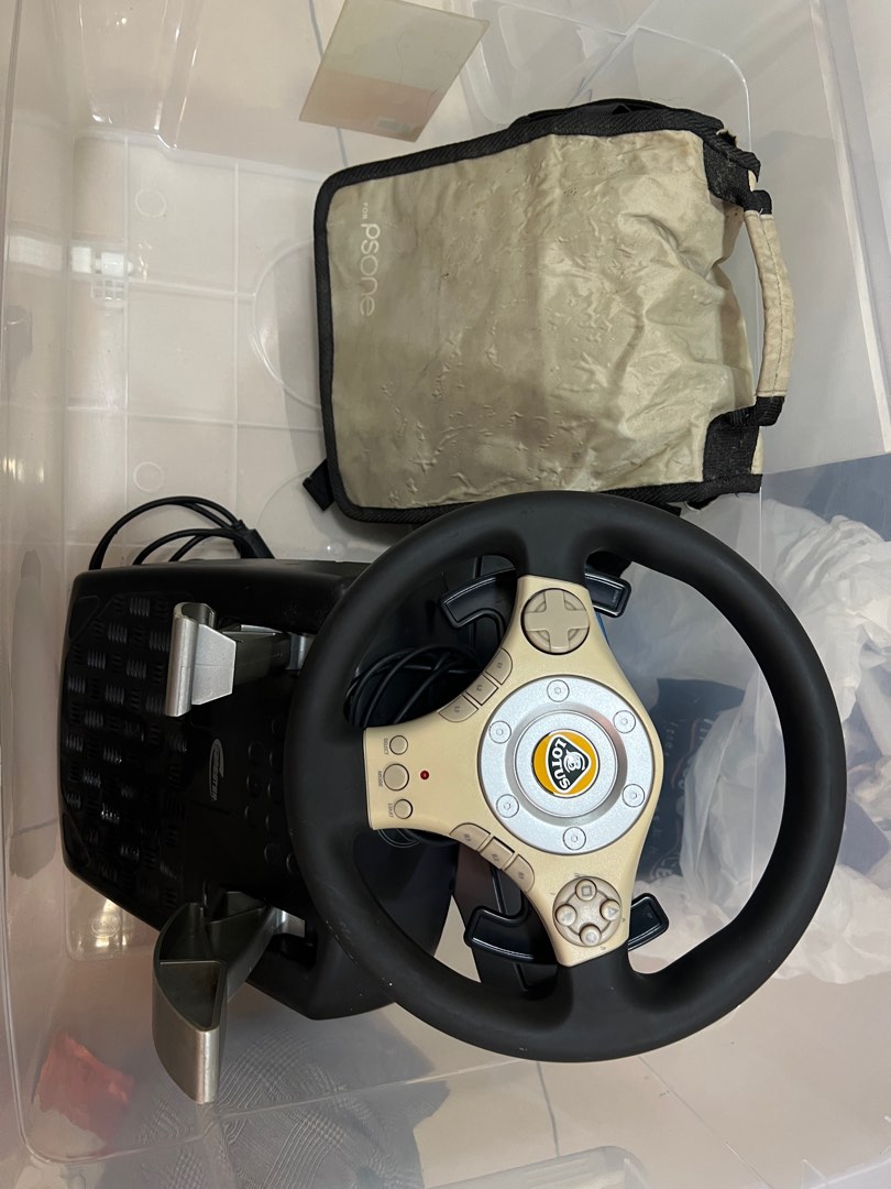 Ps1 controller with lotus steering wheel , Video Gaming, Video Game ...
