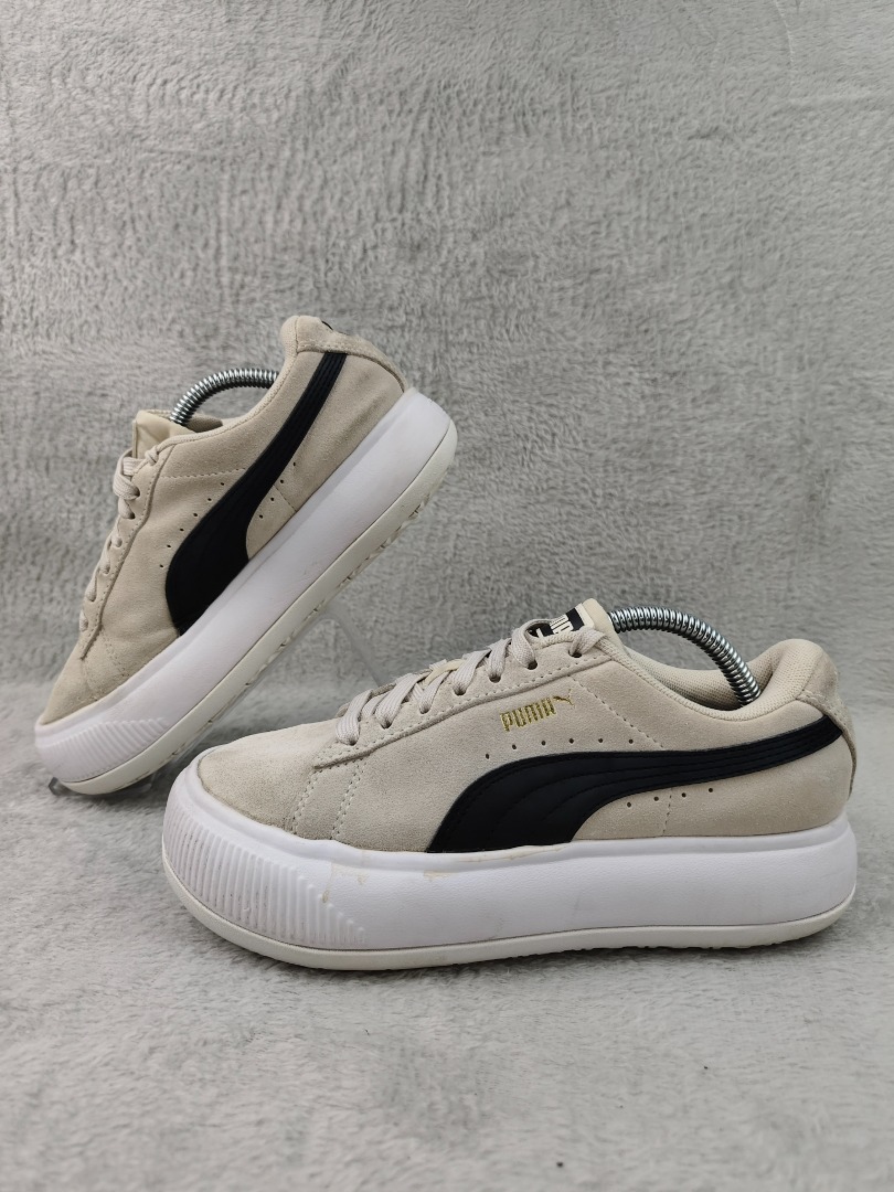 PUMA Suede Mayu Marshmallow White Trainers, Women's Fashion, Footwear ...