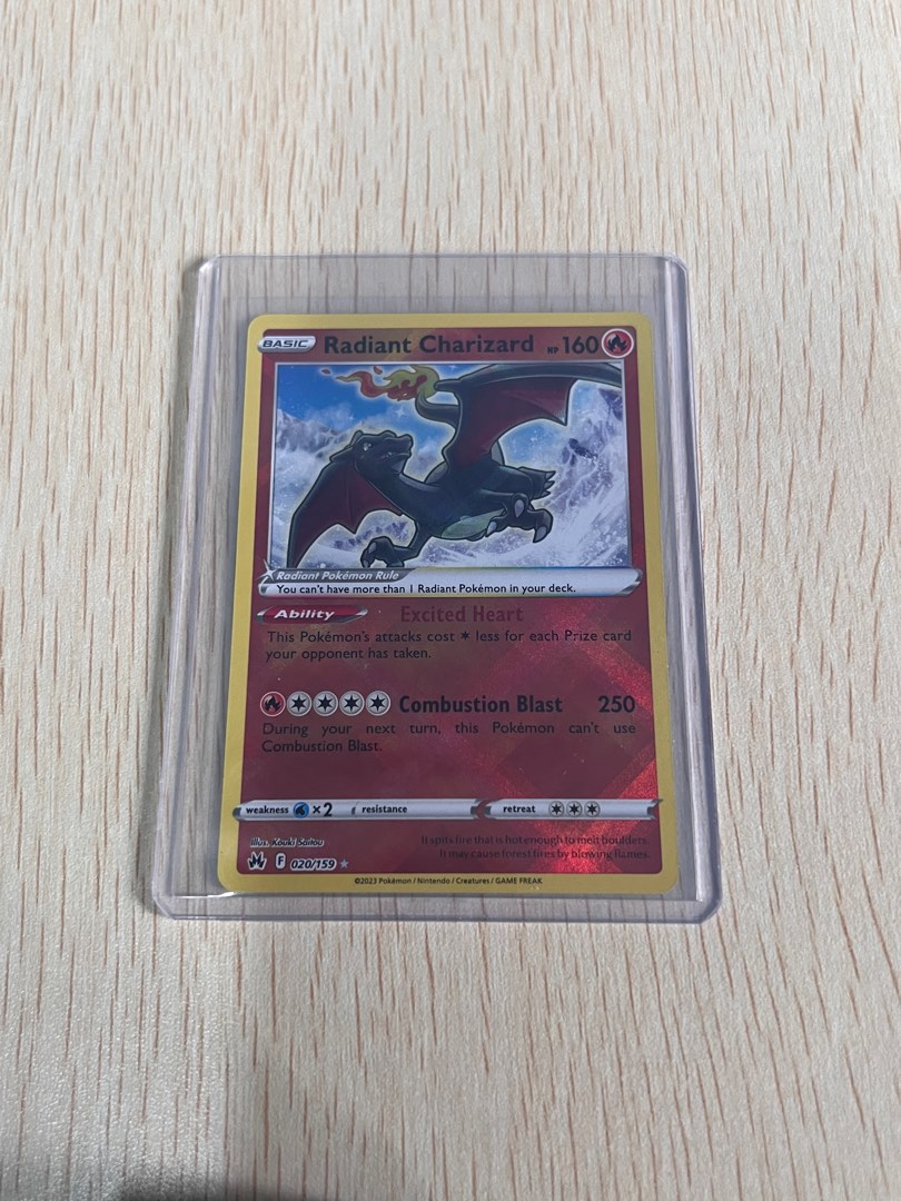 Radiant Charizard *Crown Zenith*, Hobbies & Toys, Toys & Games on Carousell