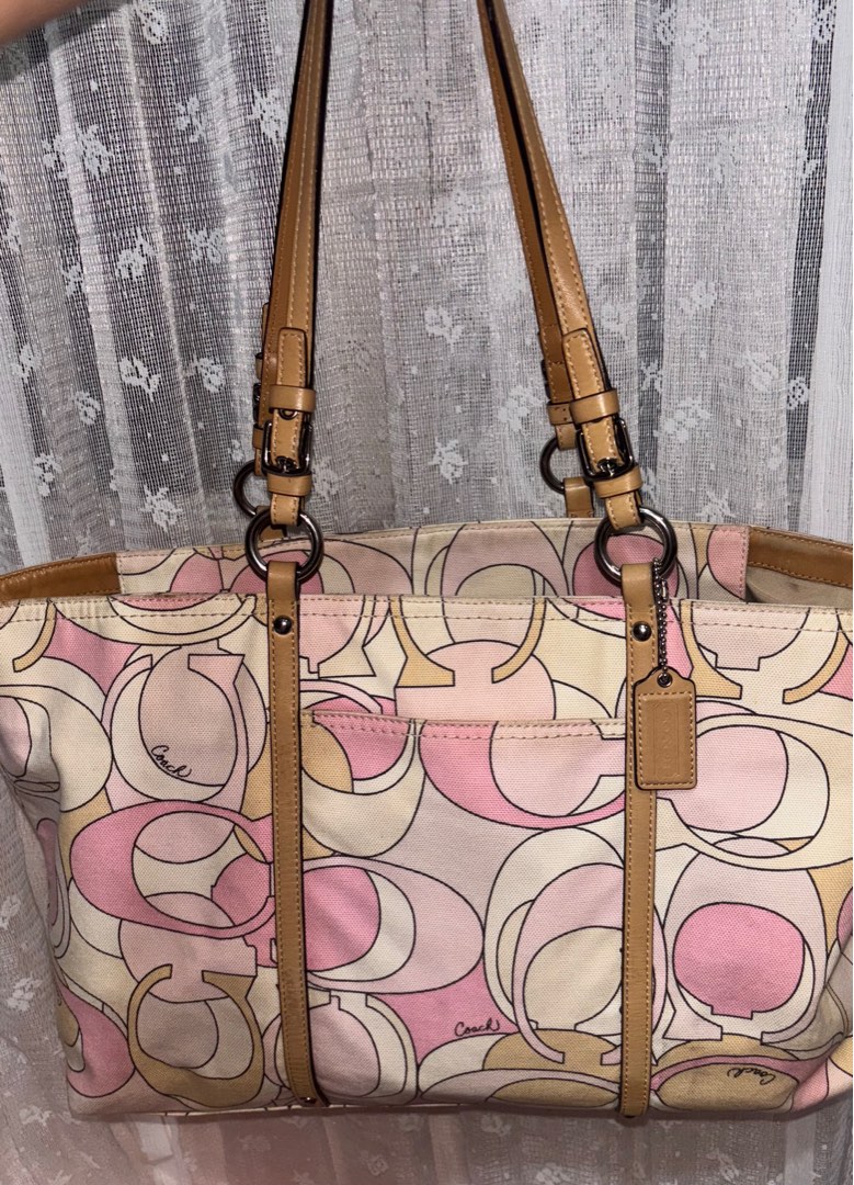 Rare Coach Scarf Print Signature Tote Bag, Luxury, Bags & Wallets on ...