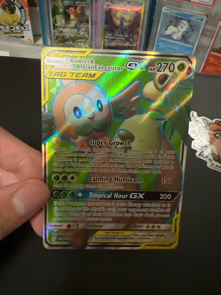 Rowlet & alolan exeggutor gx full art - unified minds Pokemon Sun ...