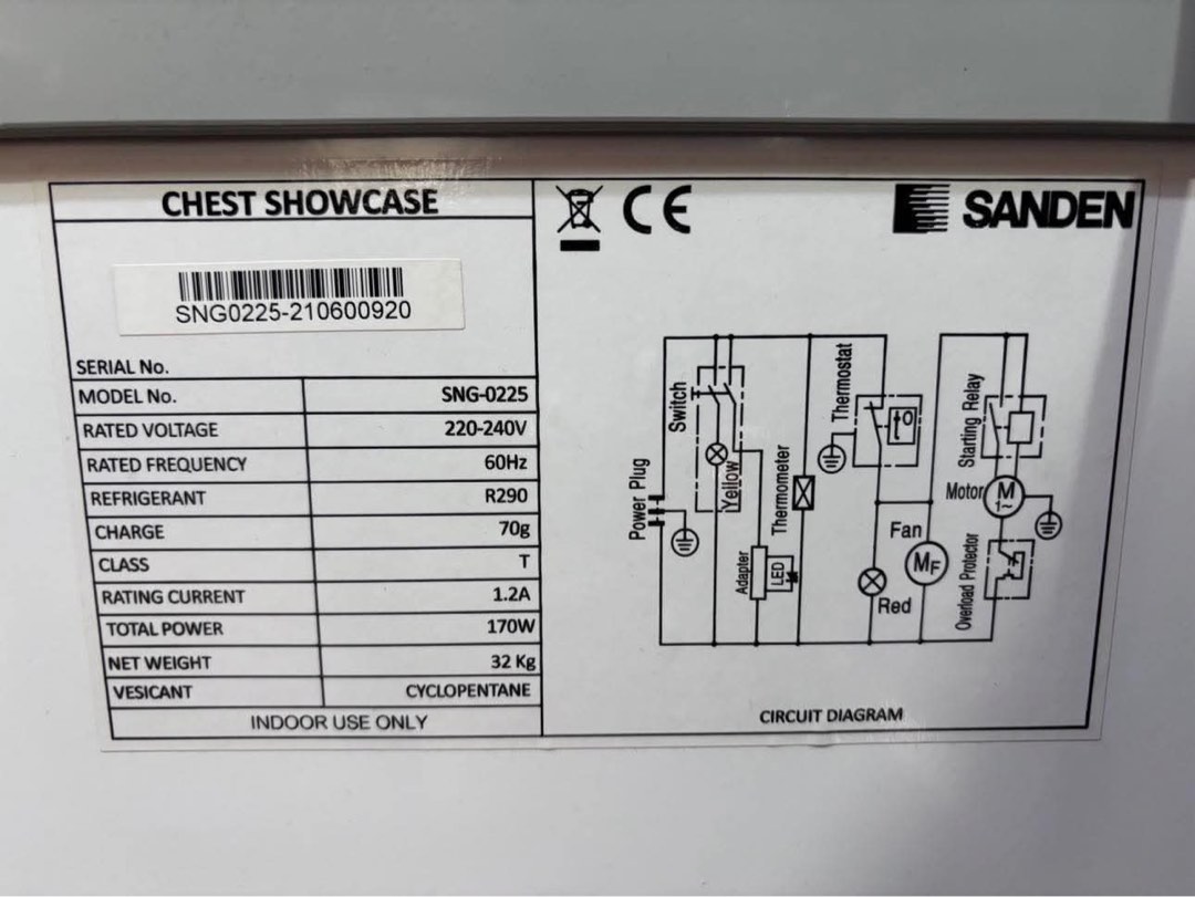 Sanden Chest Freezer, Furniture & Home Living, Kitchenware & Tableware ...