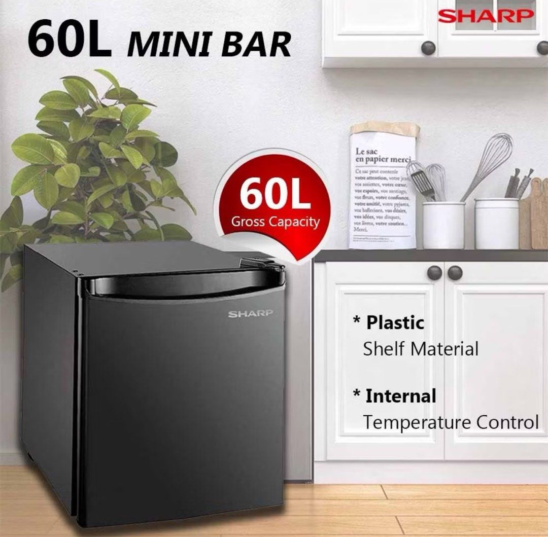 Sharp Mini Bar - Black (60 L) SJM60 MK, TV & Home Appliances, Kitchen ...