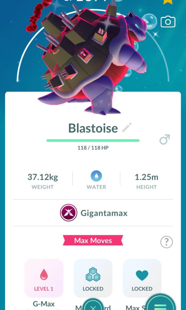 SHINY GMAX BLASTOISE POKEMON GO, Video Gaming, Video Games, Others on ...