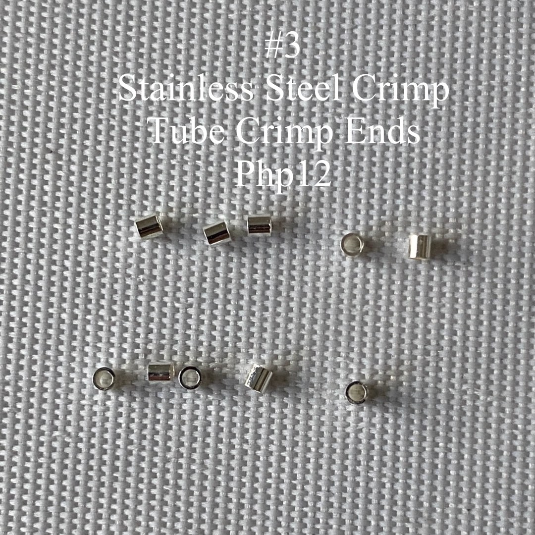 Stainless Steel Crimp Tubes Crimp End Beads Stopper, Women's Fashion ...