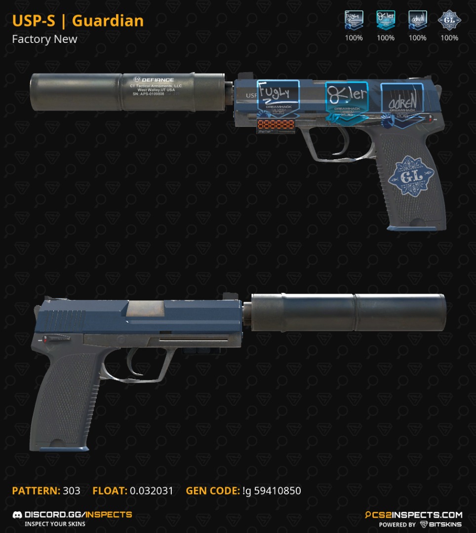 StatTrak™ USP-S | Guardian FN | CS2 CSGO AK 47 AWP M4A1 S M4A4, Video Gaming, Gaming Accessories ...