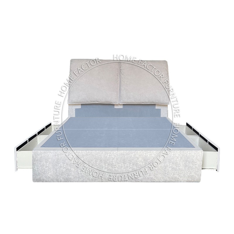 Storage Bed Frame/Wooden Internal Structure/Cushioned Headboard ...