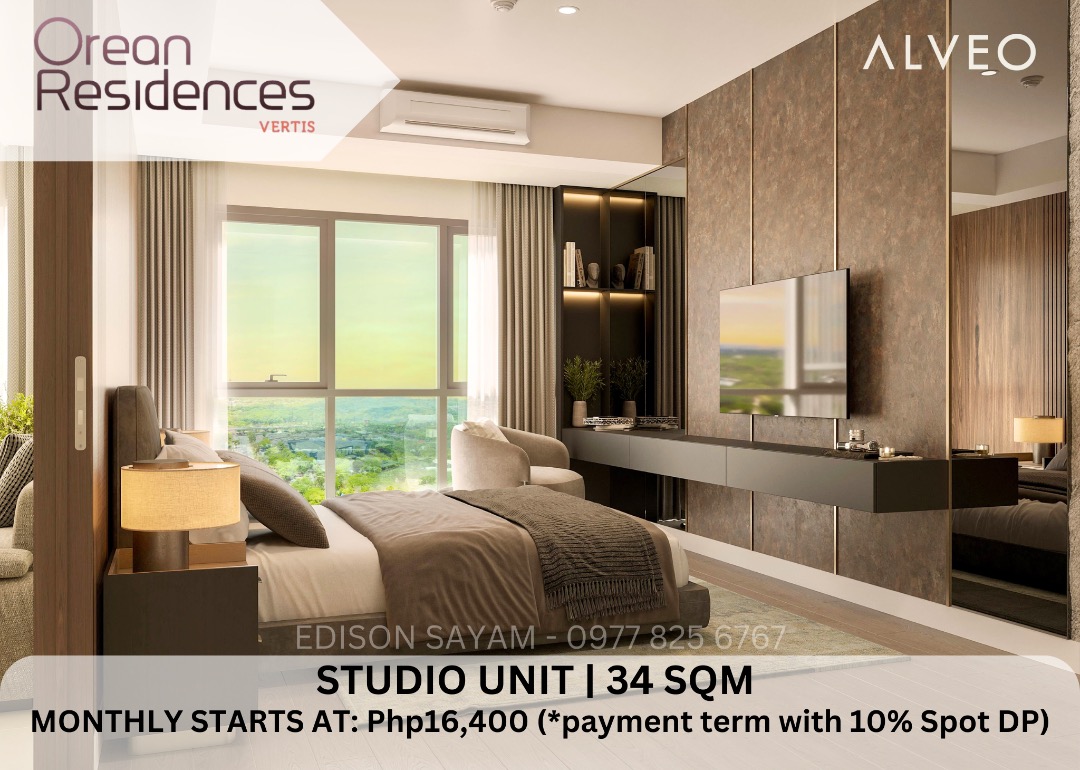 Studio Unit for Sale in Orean Residences by Alveo Land near Solaire ...