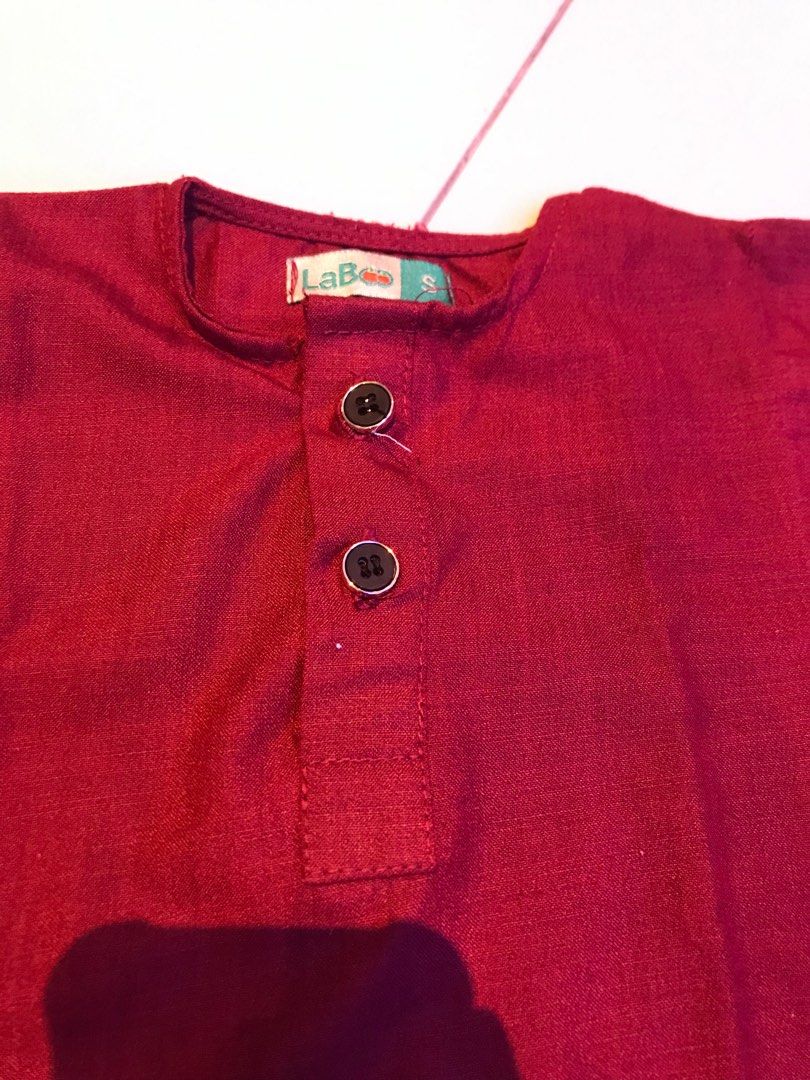 Tema Maroon Baju Melayu Kanak Kanak LaBoo BAJU MELAYU COTTON, Babies ...