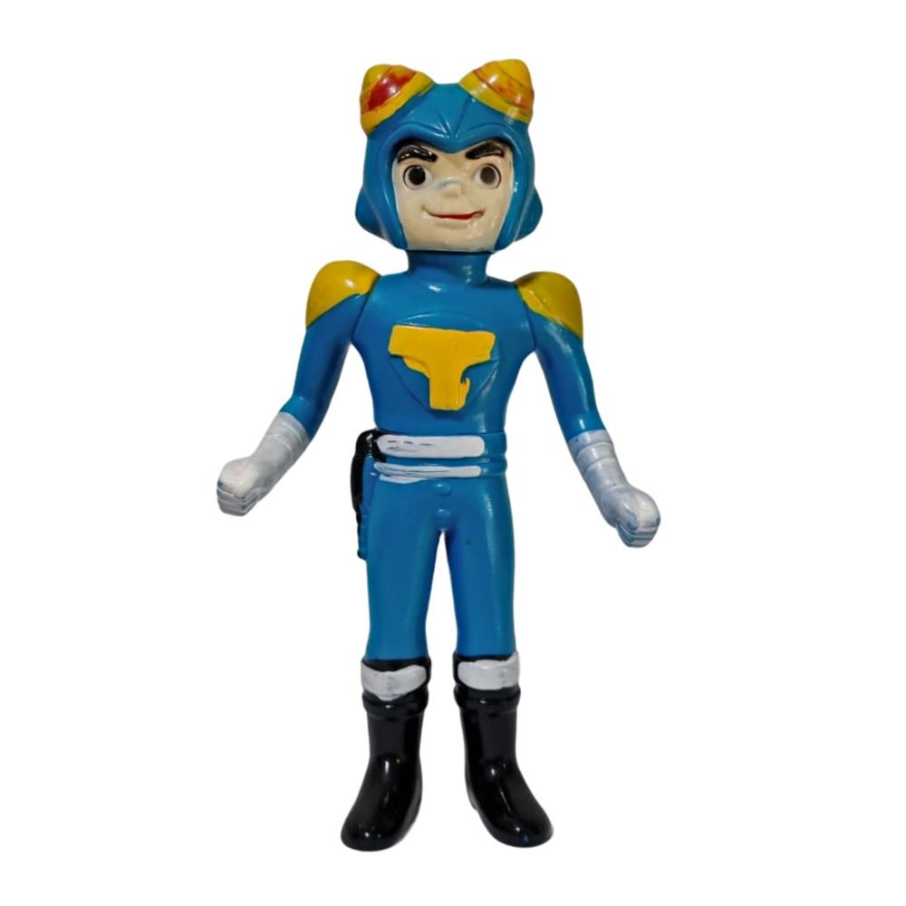 Vintage 70s Takatoku Time Bokan Tan-Chan 6" SOFUBI Figure Bullmark Clover Popy Sofvi Toy Japan ...