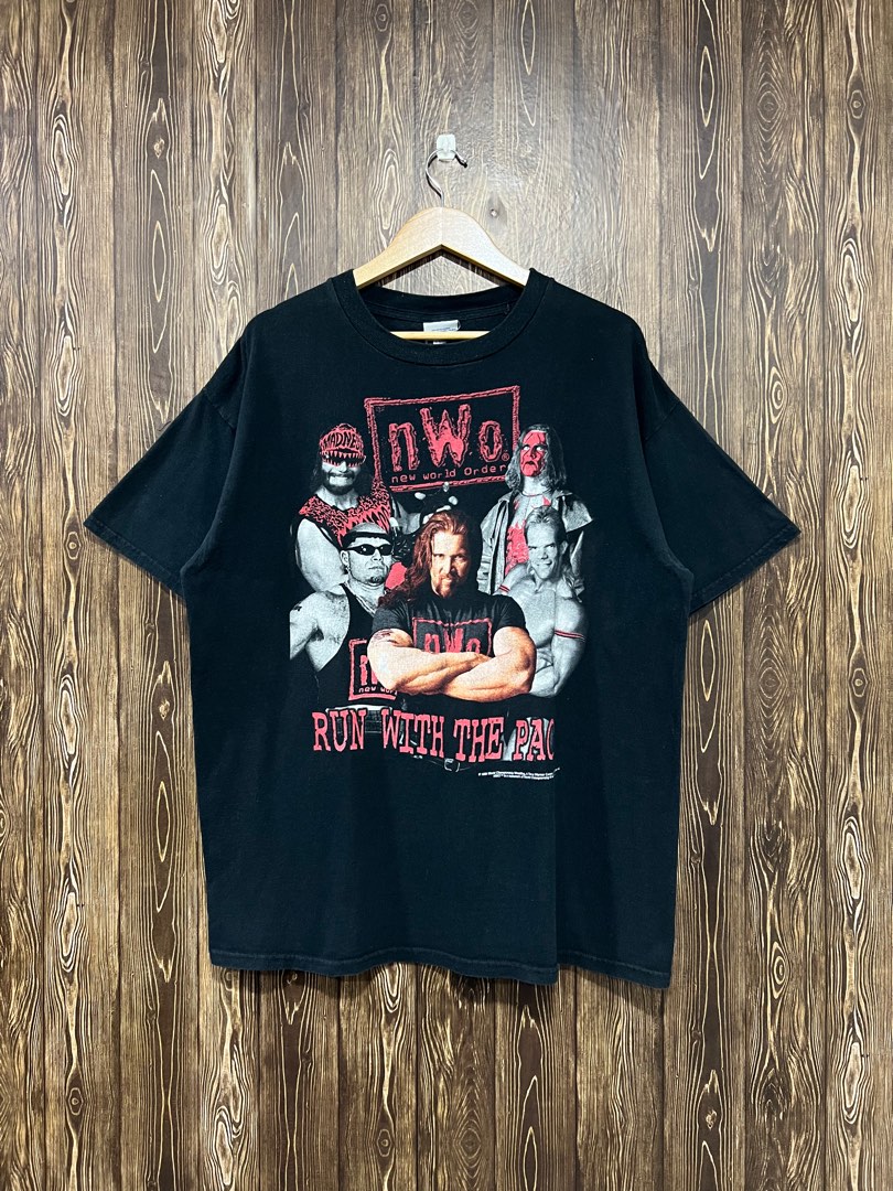 Vintage 90s New World Order Wrestling Squad Tshirt, Men's Fashion, Tops ...