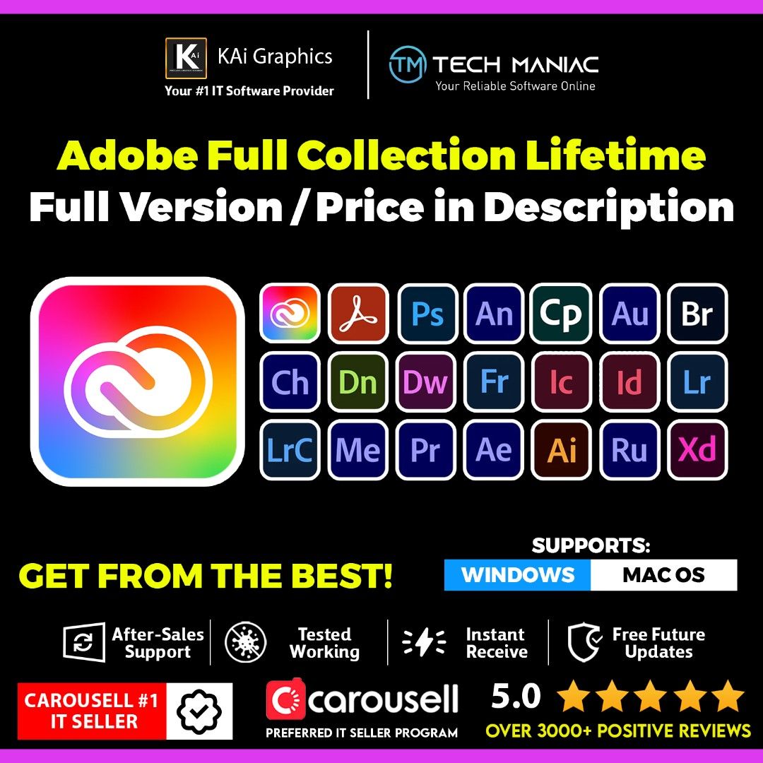 ⭐ Lifetime Adobe Full Suite Full Collection Full Version Cloud Latest ...