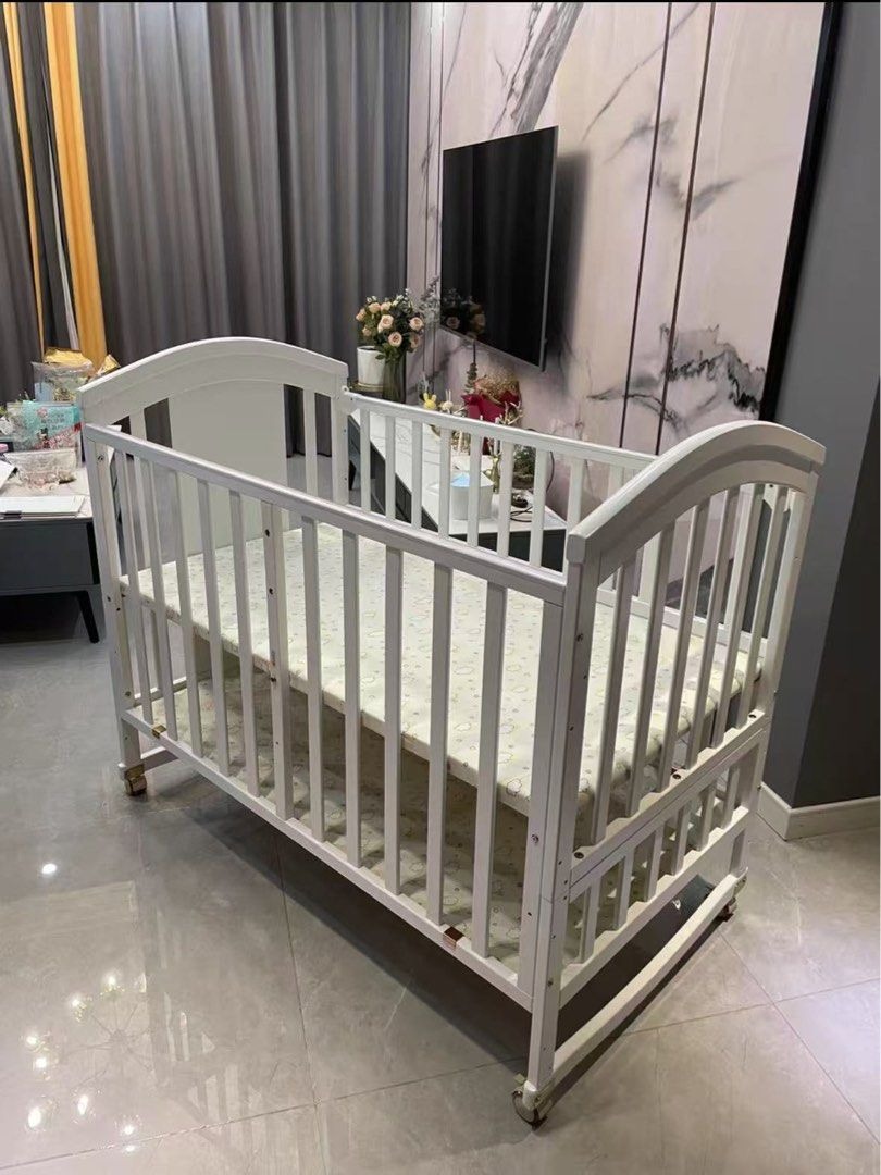 Baby Cot Bed / Crib with free mattress, Babies & Kids, Baby Nursery ...