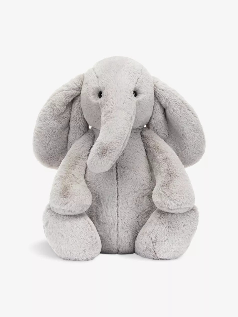 Jellycat Bashful Luxe Elephant Thuddeus Big Soft Toy 51cm, Babies ...