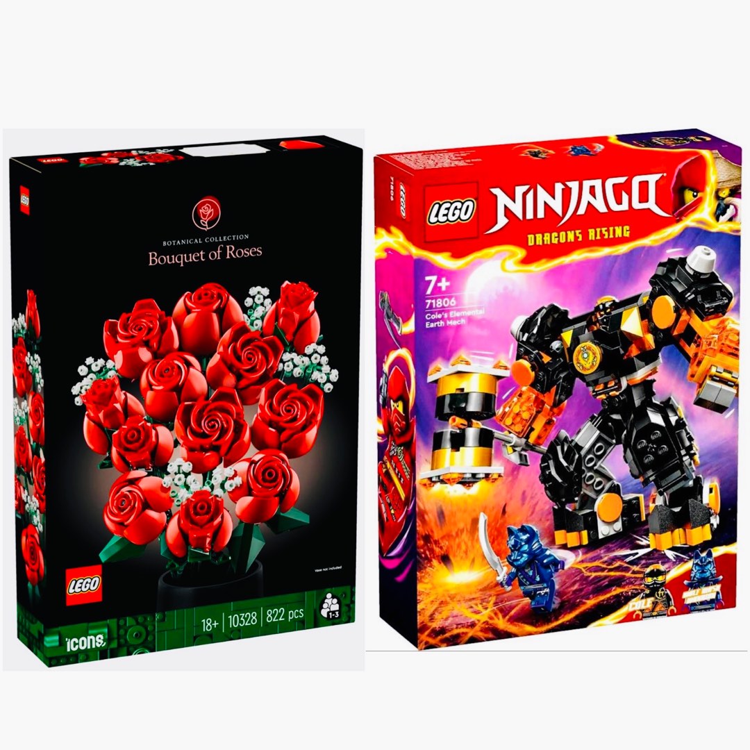 BNIB Lego Botanical Collection 10328 Bouquet Of Roses Icons Flowers ...