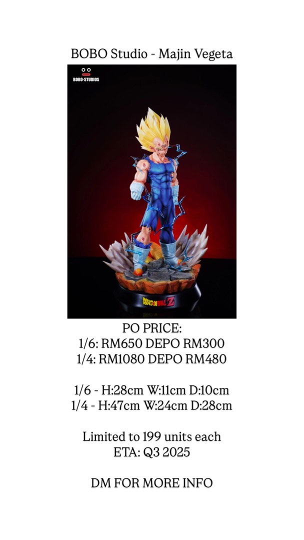 BOBO Studio - Majin Vegeta, Hobbies & Toys, Toys & Games on Carousell