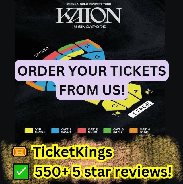 [FRONT ROWS] 2025 KAI SOLO CONCERT TOUR IN SINGAPORE CONCERT TICKETS ...